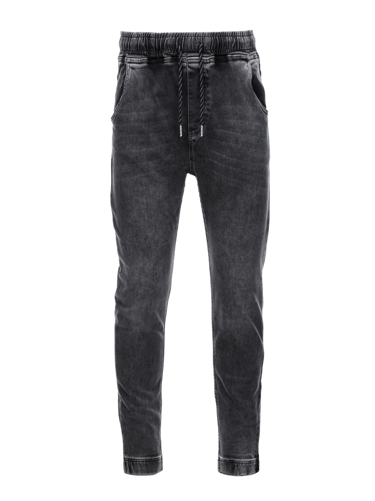 Pánské džínové kalhoty jogger - šedé P907 - Obchod Ombre