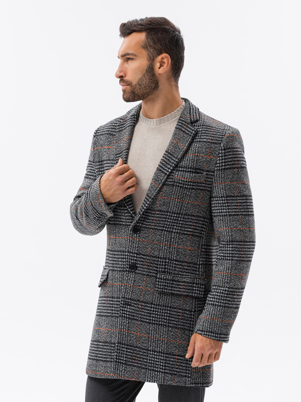 Pánský kabát - černá C431 - Obchod Ombre