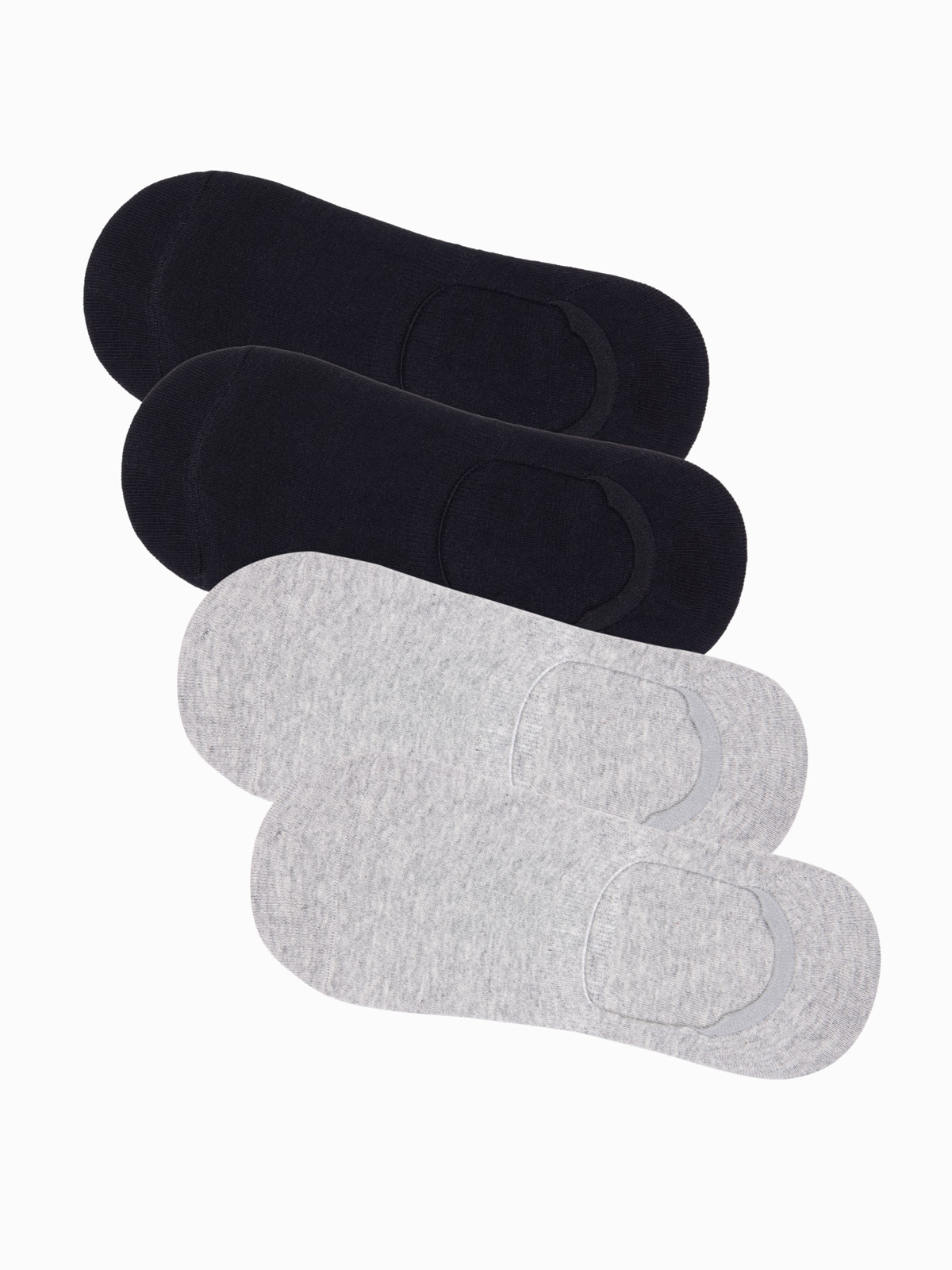 Men's foot socks 4-pack - grey-black OM-SOSS-0104 | Ombre.com - Men's ...