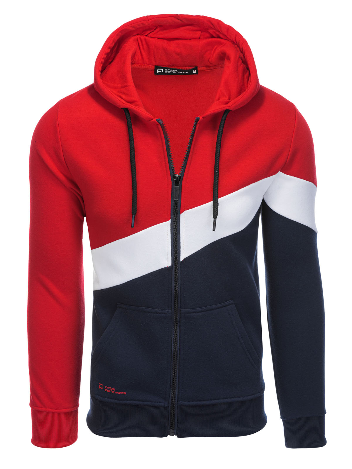 Men's hooded sweatshirt - red V3 B1419 | Ombre.com - Men's clothing online