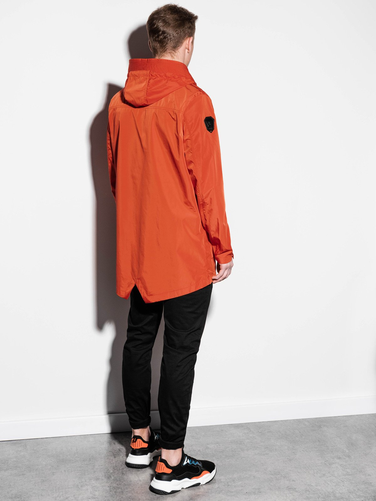 Men's mid-season jacket - brick C440 | Ombre.com - Men's clothing online