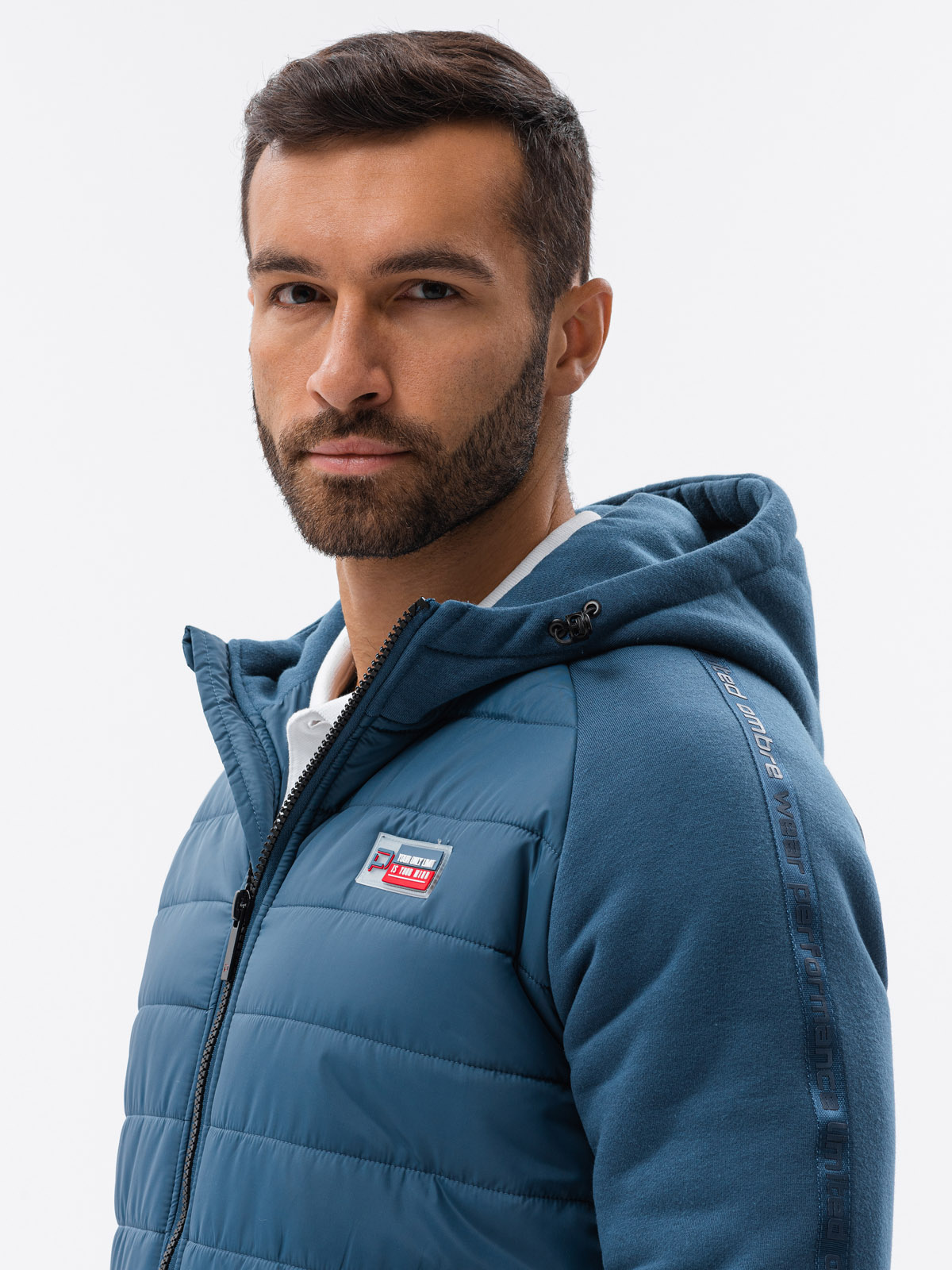 Men's mid-season jacket - dark blue C601 | Ombre.com - Men's clothing ...