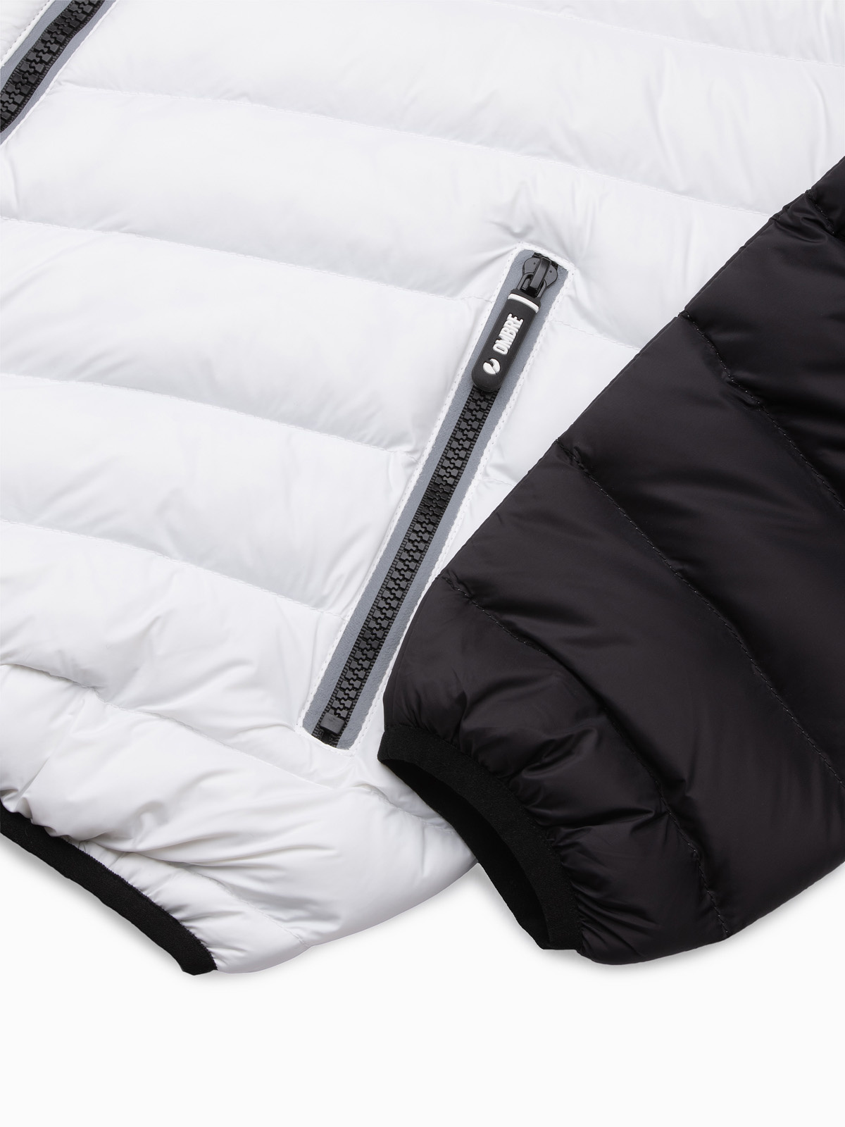 Men's quilted sports jacket - white V12 OM-JALP-0119 | Ombre.com - Men ...