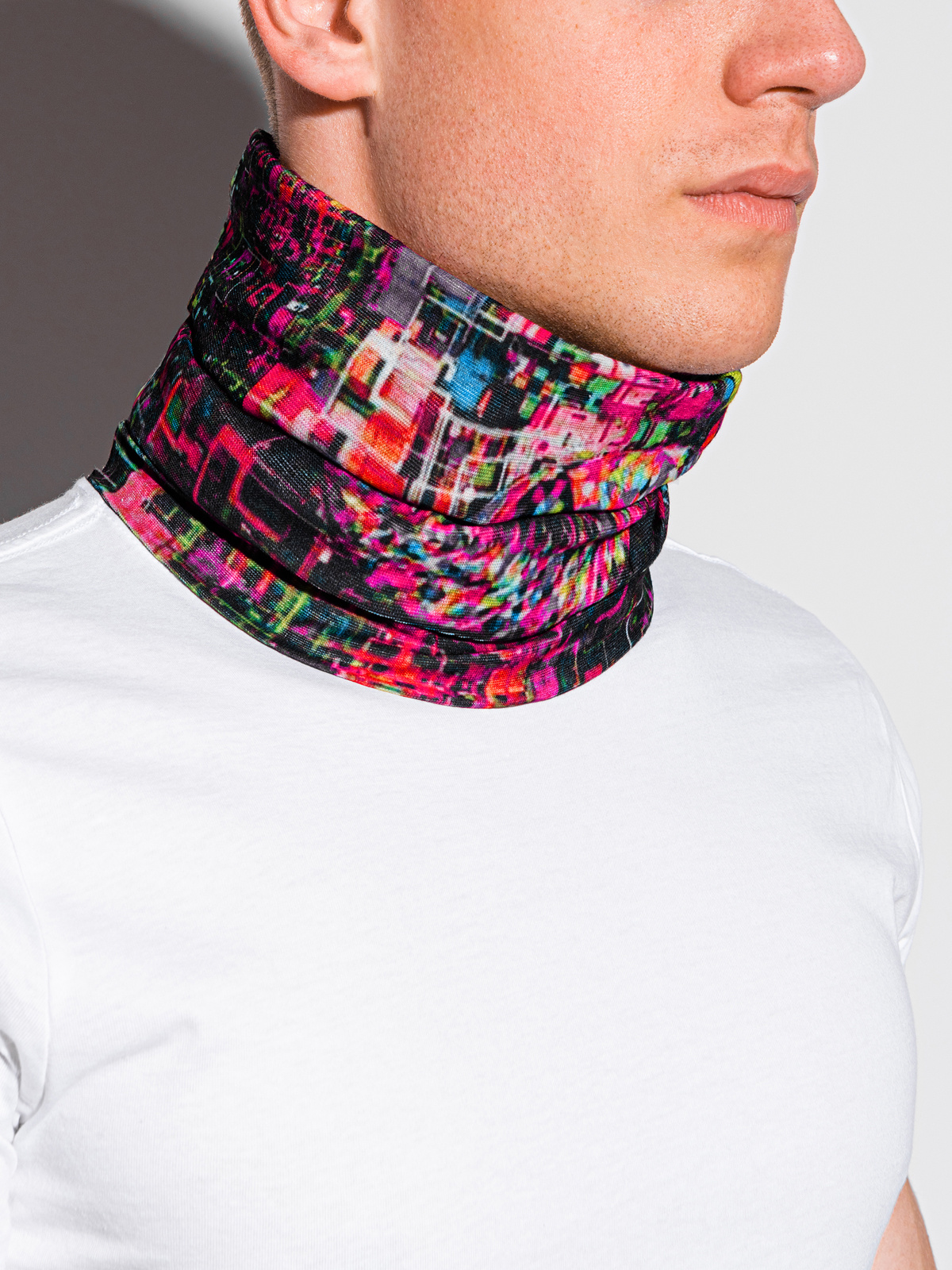 Men's snood - black A398 | Ombre.com - Men's clothing online