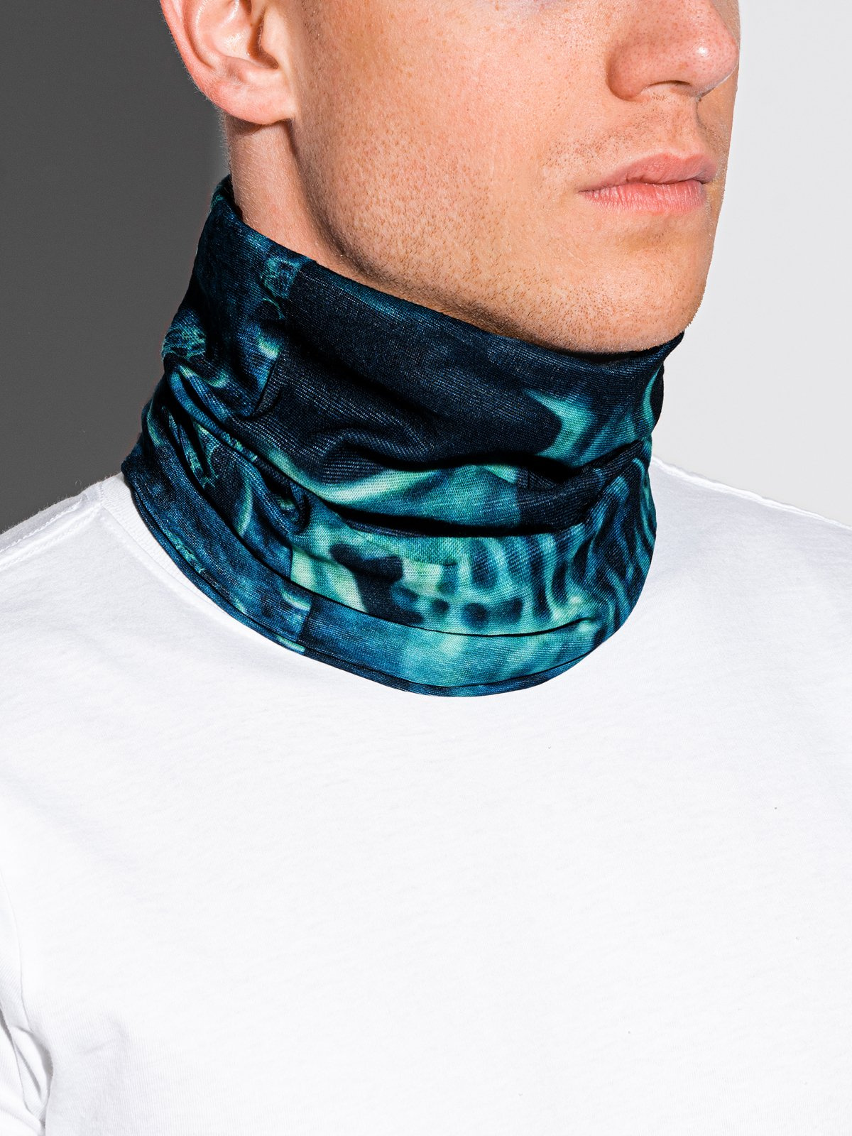 Men's snood - blue A400 | Ombre.com - Men's clothing online