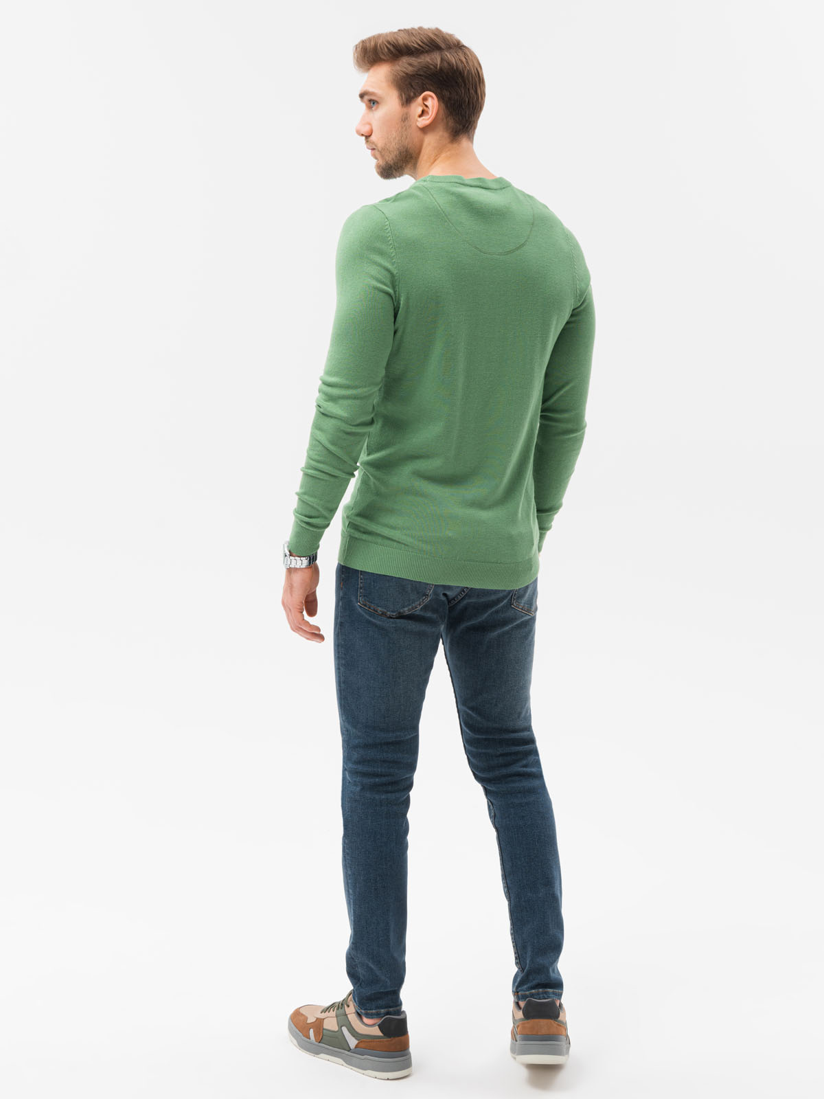 Men's sweater - green E177 | Ombre.com - Men's clothing online