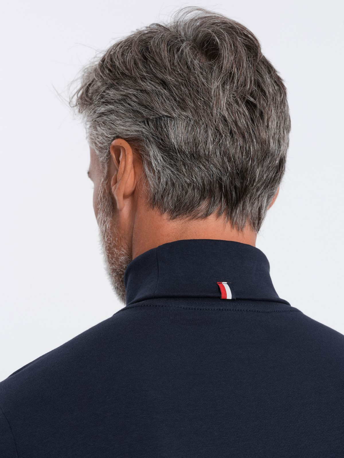 Men's turtleneck longsleeve - navy blue V2 OM-LSCL-0112 | Ombre.com - Men's clothing online