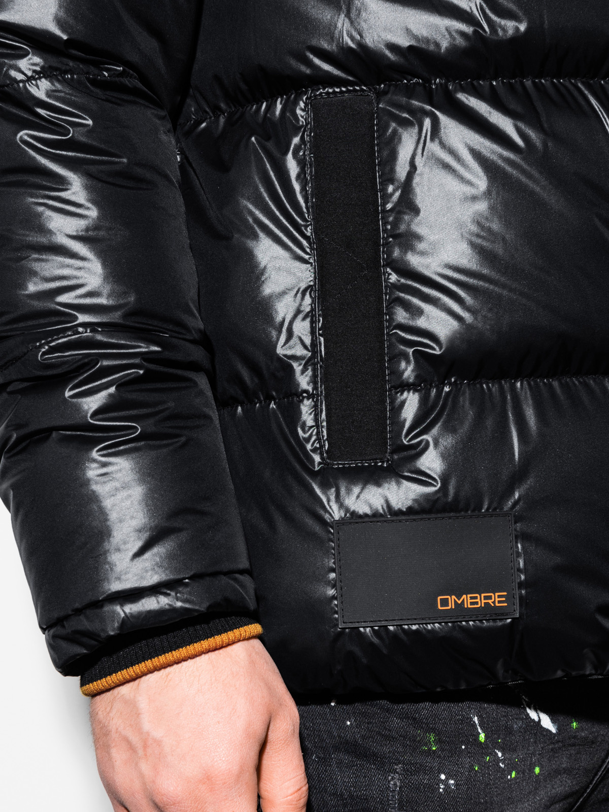 Men's winter jacket - black C457 | Ombre.com - Men's clothing online