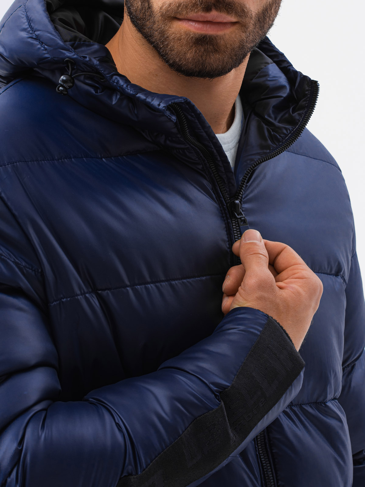 Men's winter jacket - navy C503 | Ombre.com - Men's clothing online