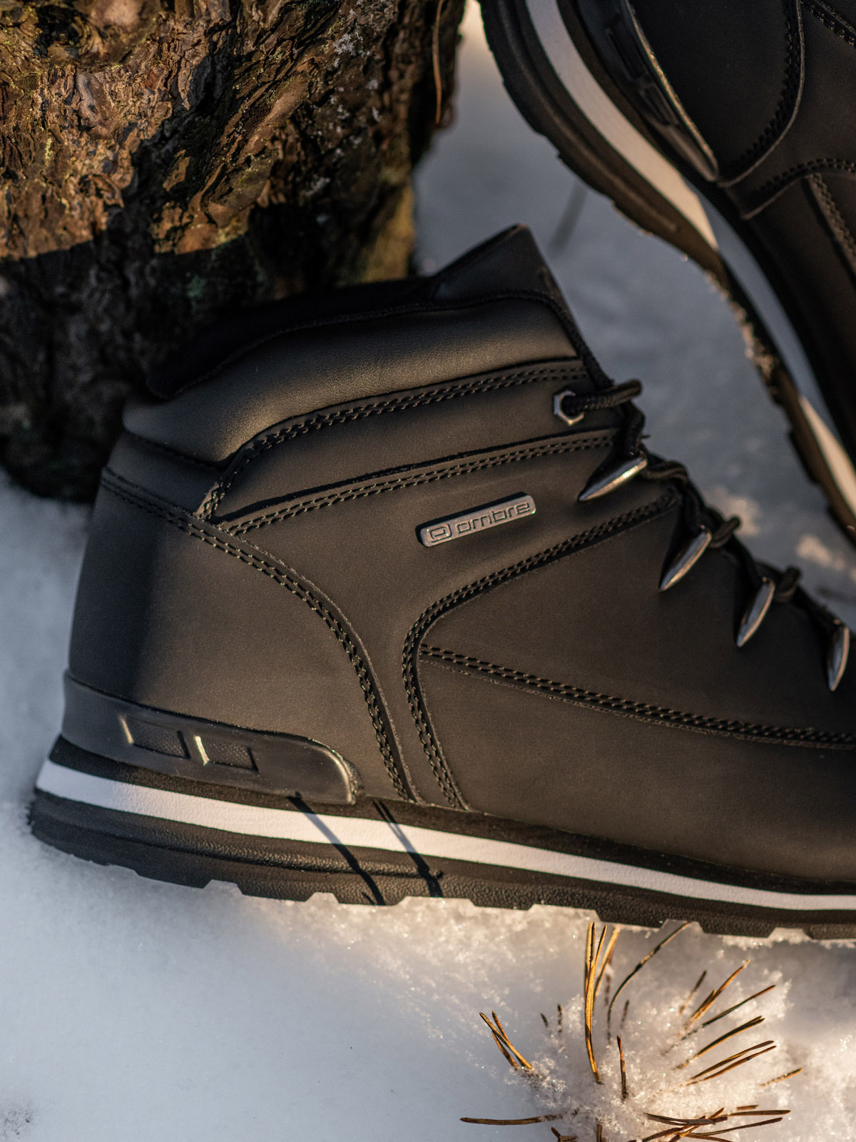 Vyriški žieminiai batai - juodi T313 - Parduotuvė Ombre.com