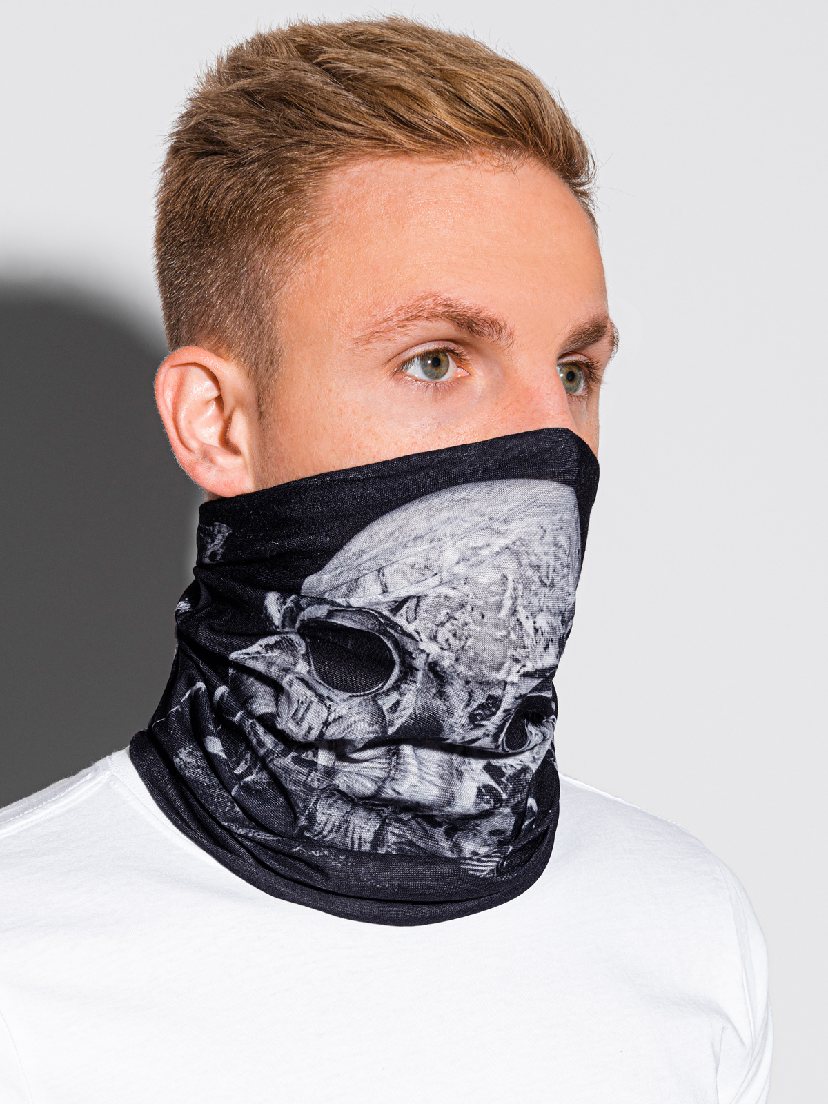 Fular tip guler barbati - negru A393 - Magazin online de moda Ombre