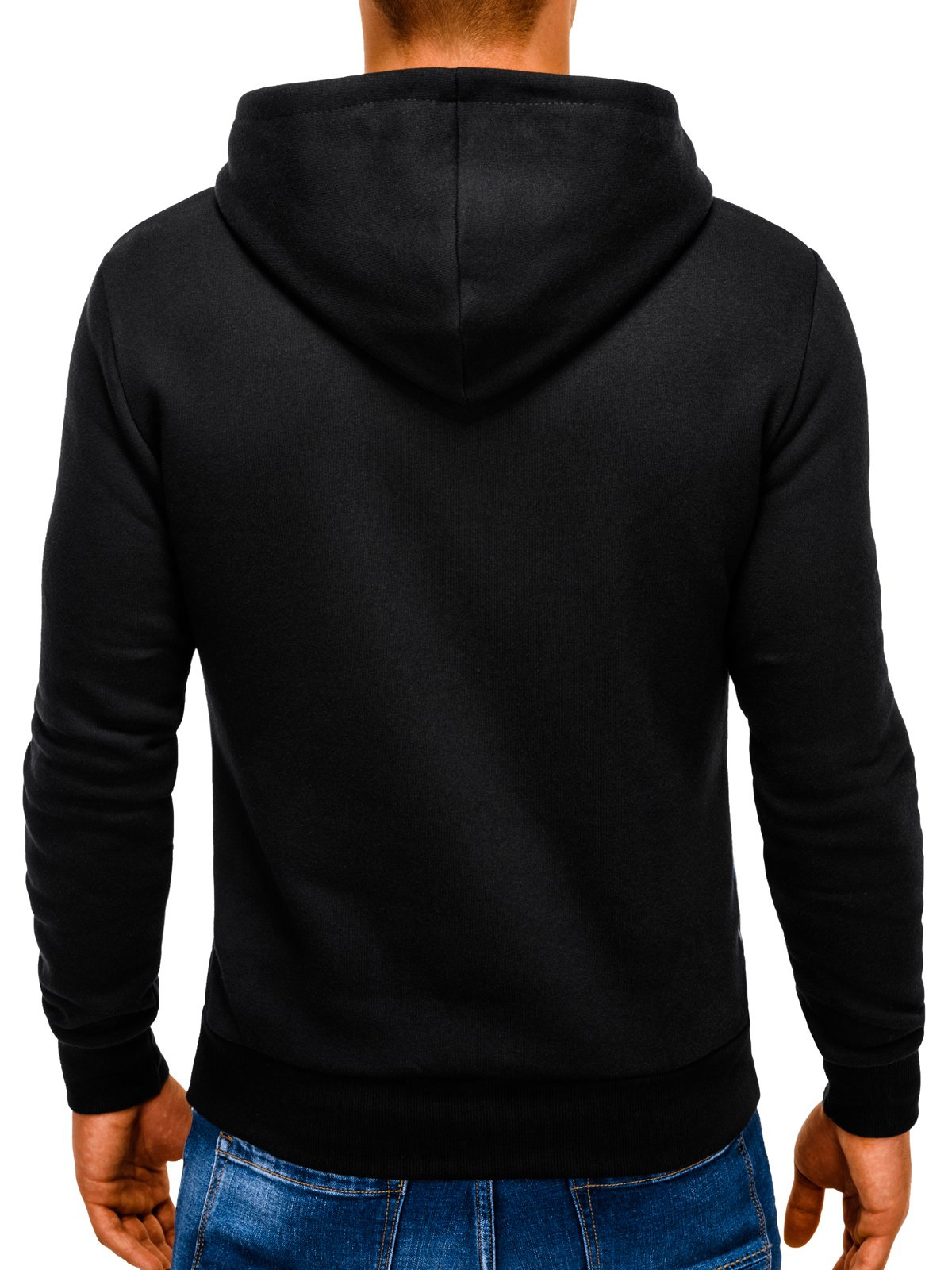 Hanorac cu gluga barbati - negru/turcoaz PACO negru | Îmbrăcăminte ...