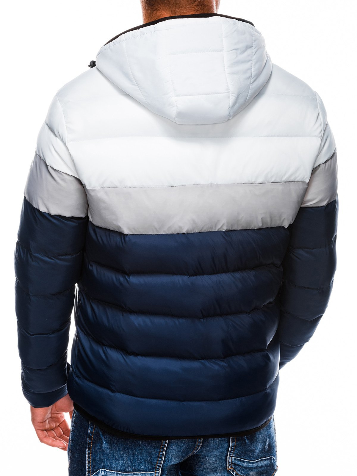 Jacheta matlasata de toamna barbati - alb C434 - Magazin online de moda ...